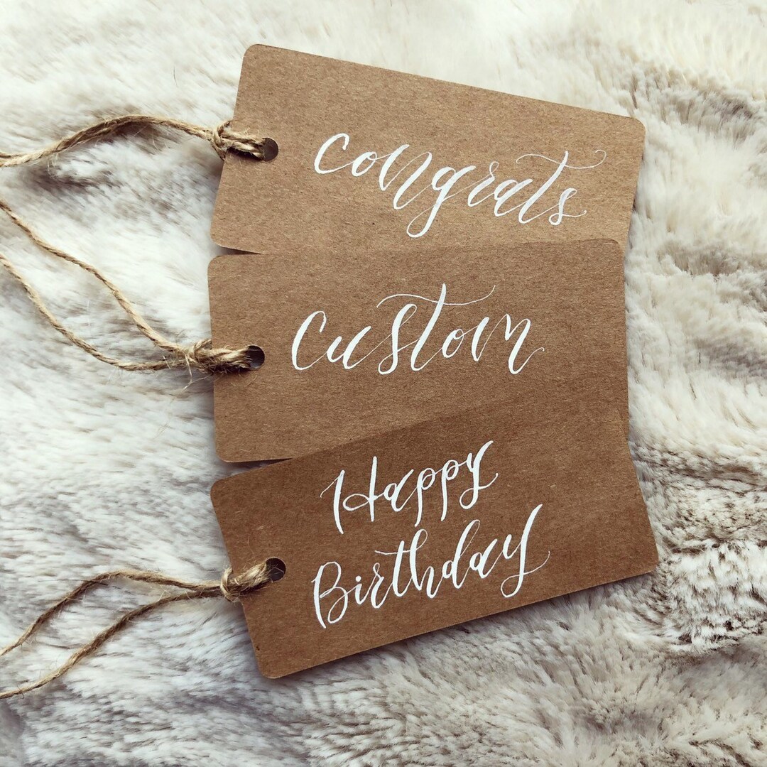 Calligraphy Gift Tags, Personalized Gift Tags, Custom Gift Tags, Name ...