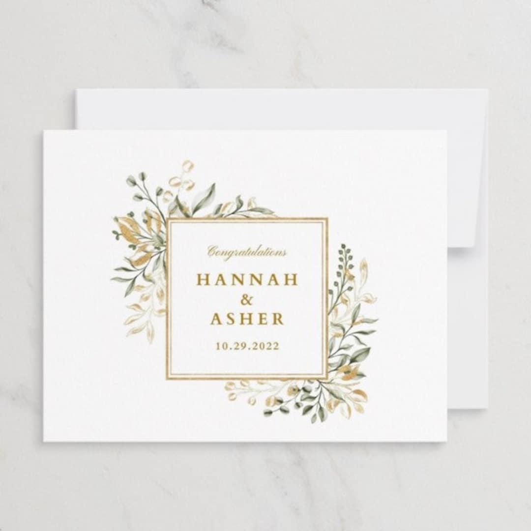 Custom Wedding Card, Personalized Wedding Card, Wedding Day ...