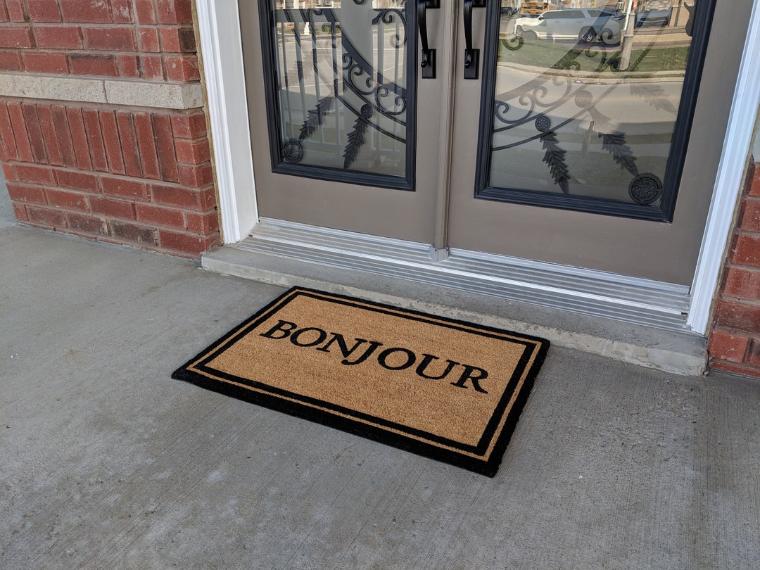 All Natural Coir BONJOUR French Doormat for Entrance Floor Door Indoor ...