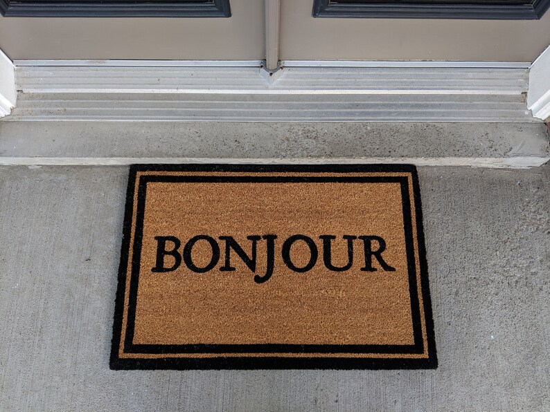 All Natural Coir BONJOUR French Doormat for Entrance Floor Door Indoor ...