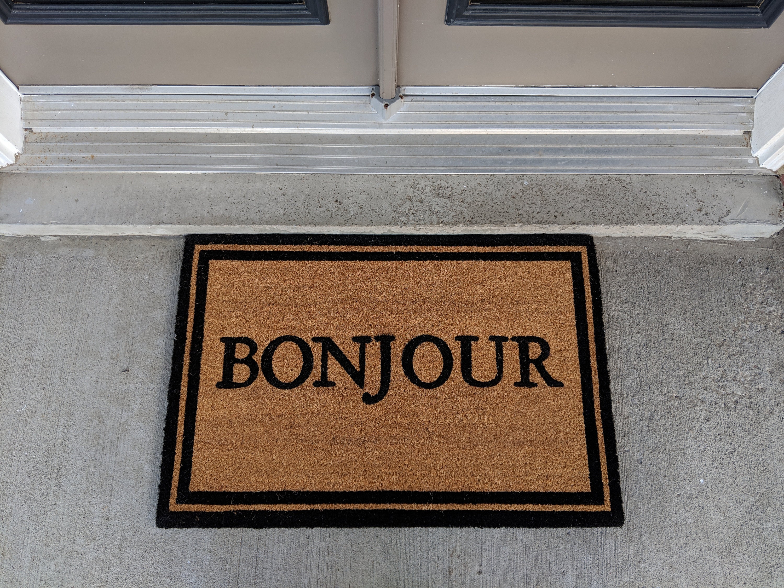 All Natural Coir BONJOUR French Doormat for Entrance Floor Door Indoor ...