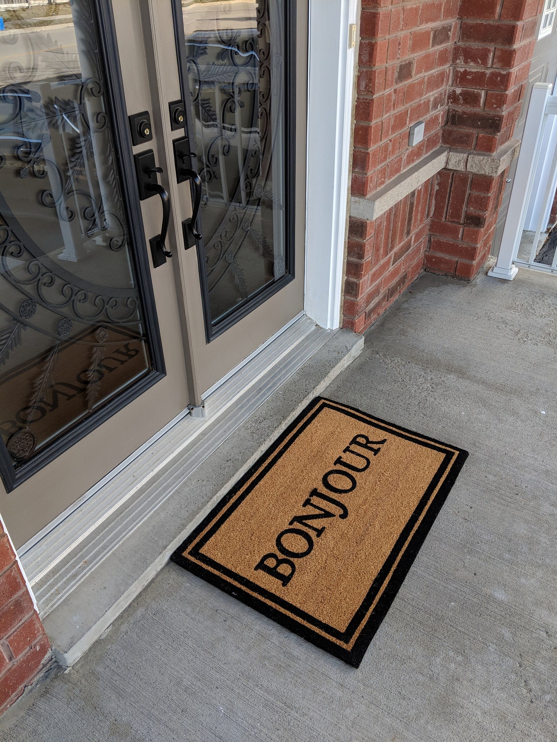 All Natural Coir BONJOUR French Doormat for Entrance Floor - Etsy