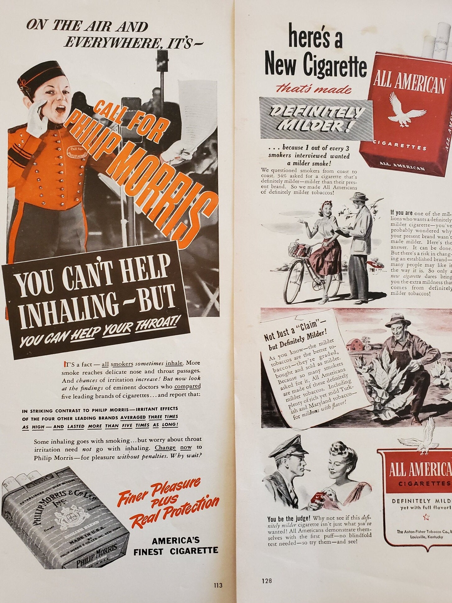 1940's (WWII Era) Tobacco Advertisements - Junk Journal, Ephemera ...