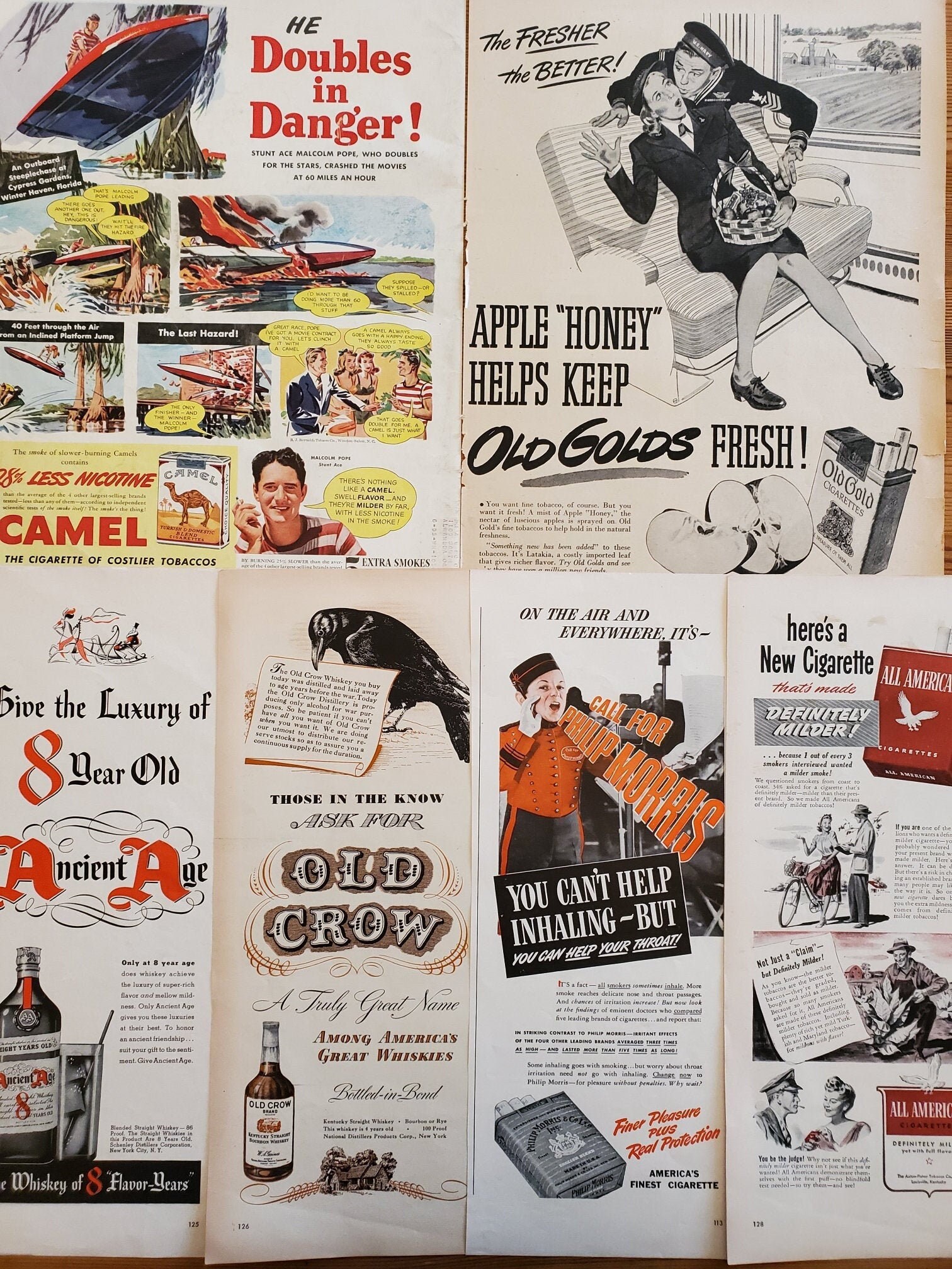 1940's (WWII Era) Tobacco Advertisements - Junk Journal, Ephemera ...