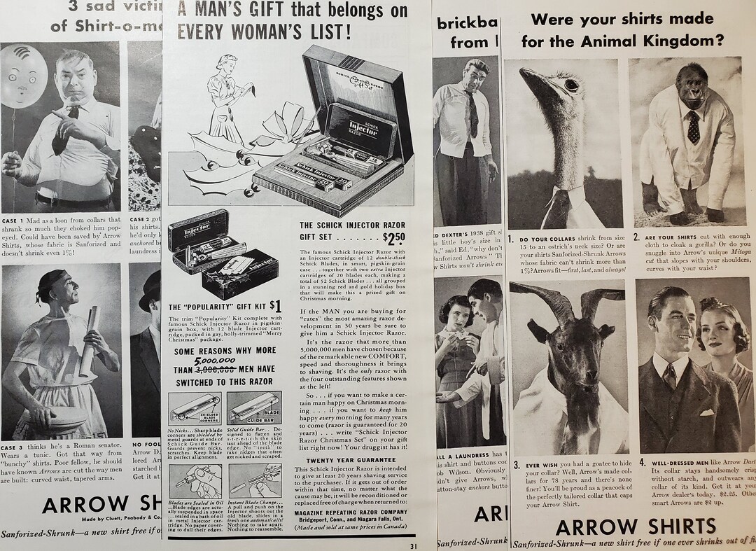 1939 Manly Ads Grooming Ephemera, Junk Journal, Design + Time Magazine ...
