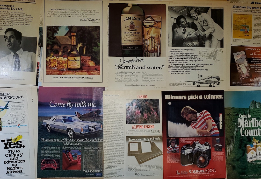 1970s Magazine Editorial Content Illustrations Pictorial Pages Ads for ...