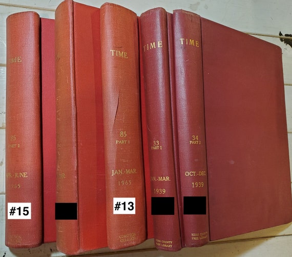 Vintage Time Magazine Book Covers binder Size Customized - Etsy
