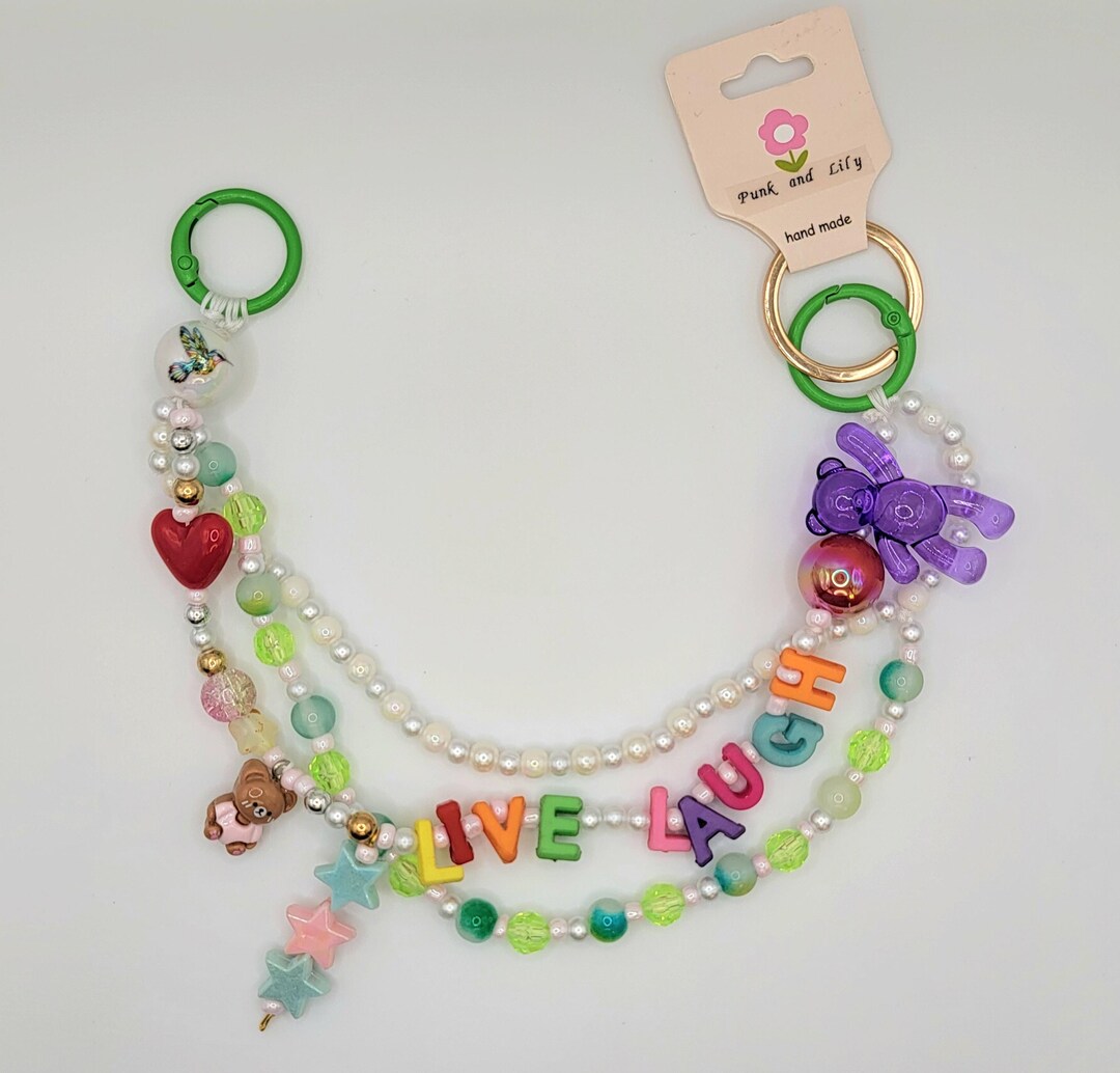 Bag Charm- Live Laugh (double) - Etsy