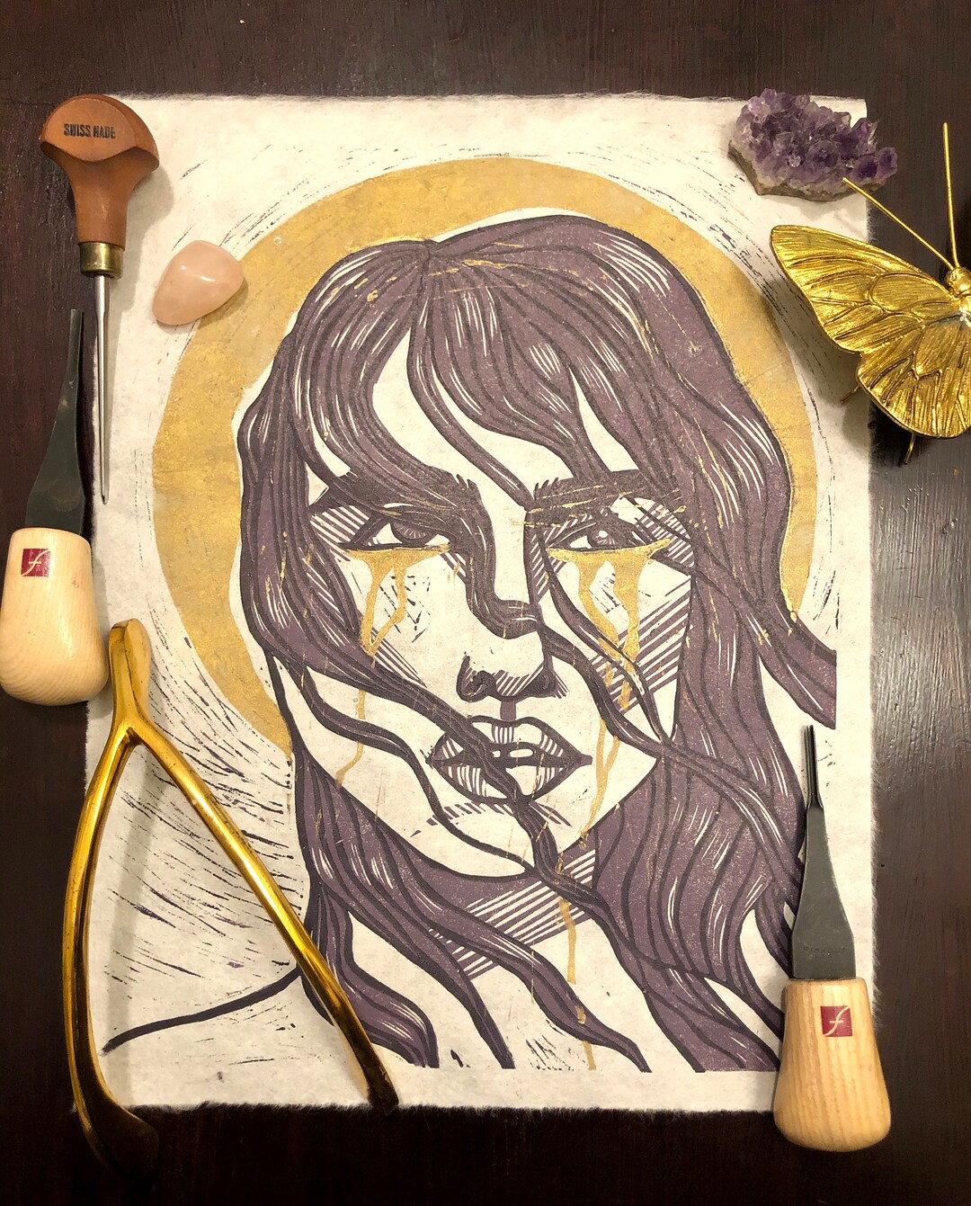 Hera: Goddess of Women and Marriage | Hand Carved Block Print - Etsy