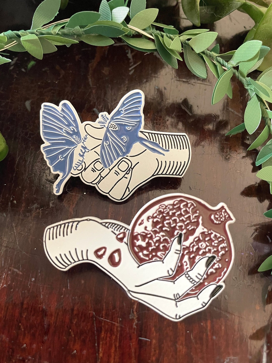 Underworld Pins Hades and Persephone Enamel Pins - Etsy