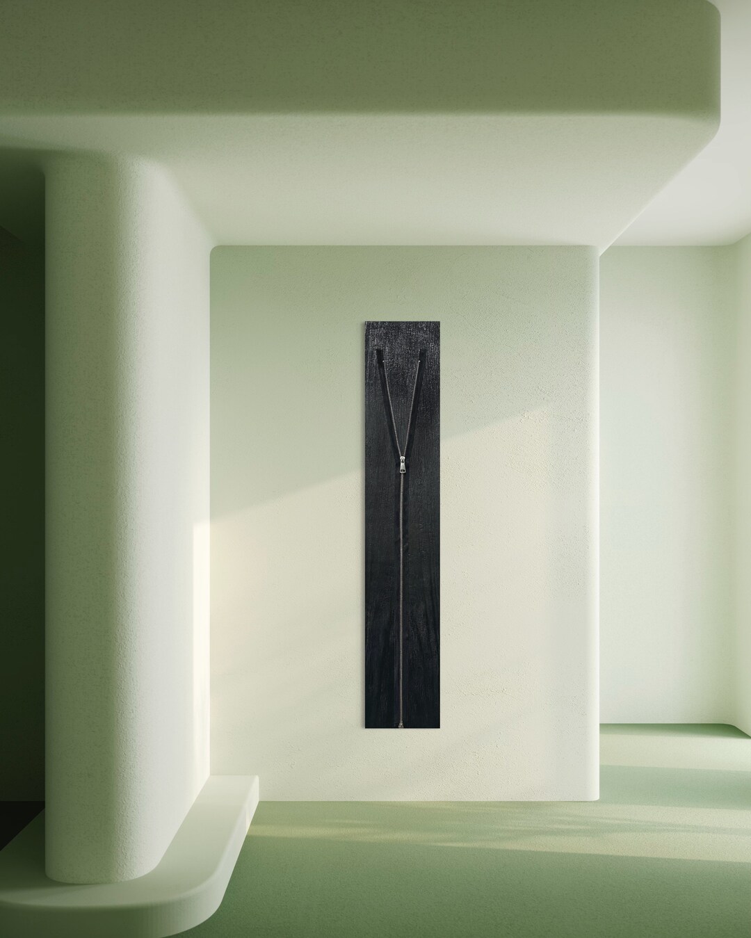 Zipper (charred Pine Wall Relief With Installed Metal Zipper) - Etsy