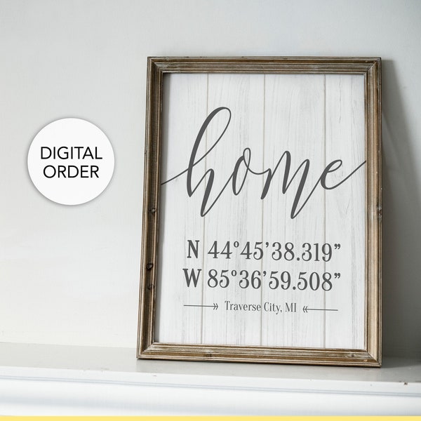 Coordinates Sign - Etsy