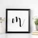 Letter M Wall Decor Letter M Print Letter M Initial Wall | Etsy