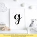Letter G Wall Decor Letter G Poster Letter G Printable | Etsy