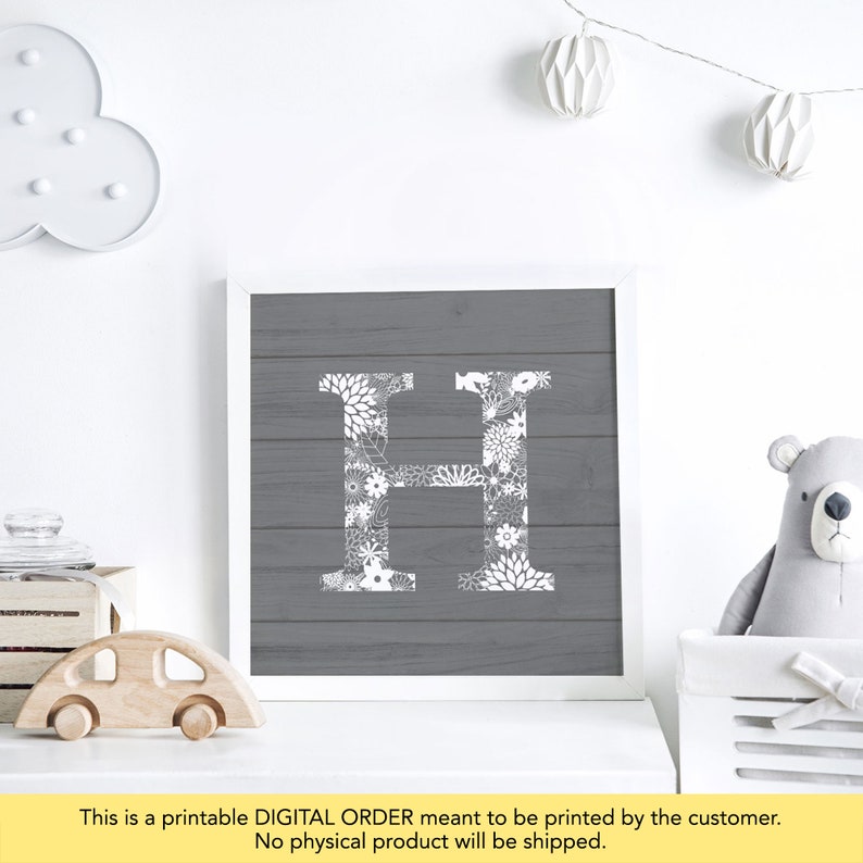 Letter H Wall Decor Letter H for Wall Printable Letter H - Etsy