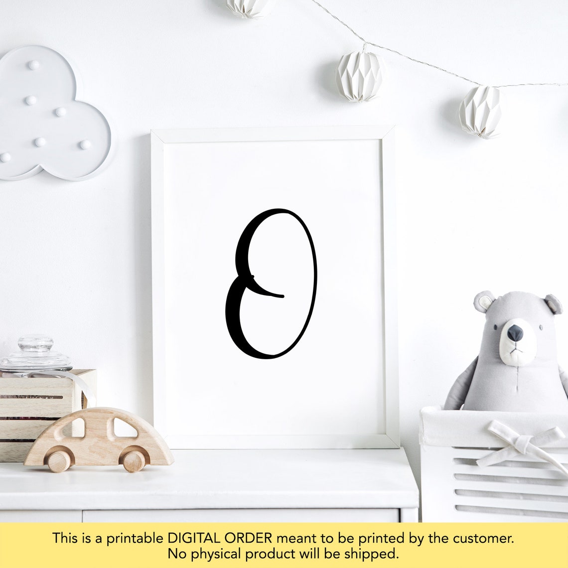Letter O Print, Printable Letter O, Letter O Poster, Letter O Decor ...