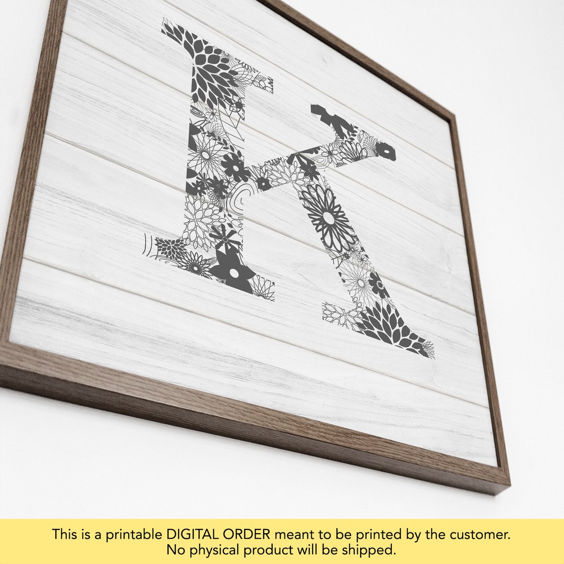 Letter K Wall Decor Letter K Printable K Wall Decor Letters | Etsy