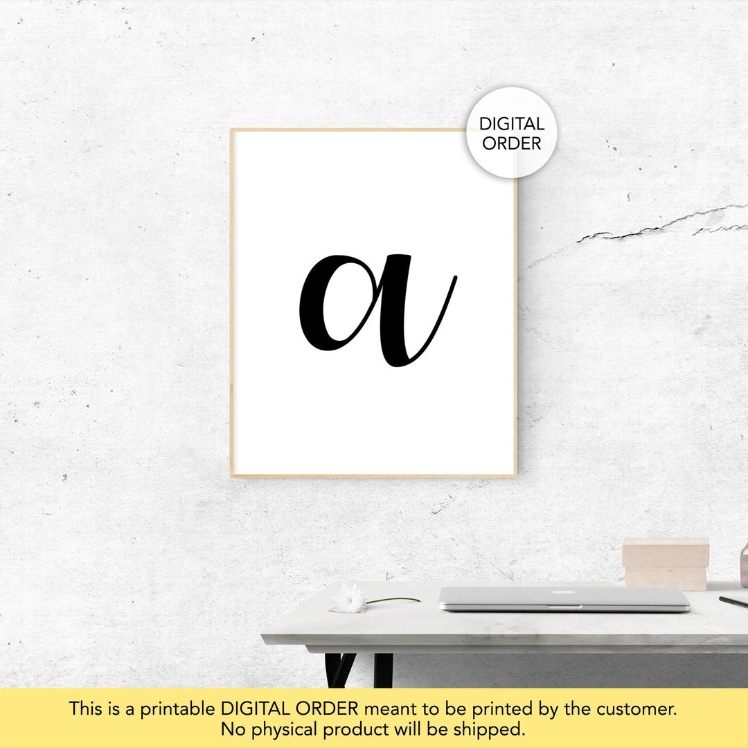 Printable Letter A, Minimalist Letter A Wall Art, Letter Art Print ...