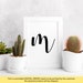 Letter M Wall Decor, Letter M Print, Initial Wall Decor, Letter M ...