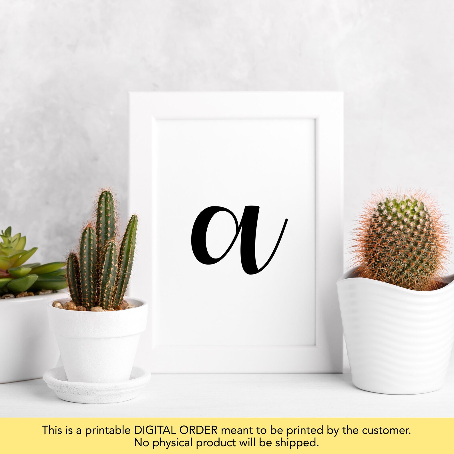 Printable Letter A Minimalist Letter A Wall Art Letter Art | Etsy