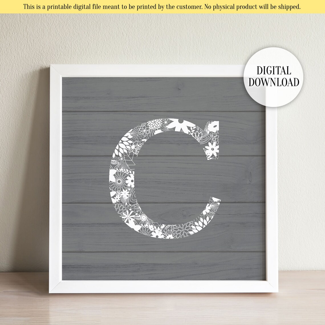 C Wall Decor Letter C Letter C Print Letter C Decor | Etsy