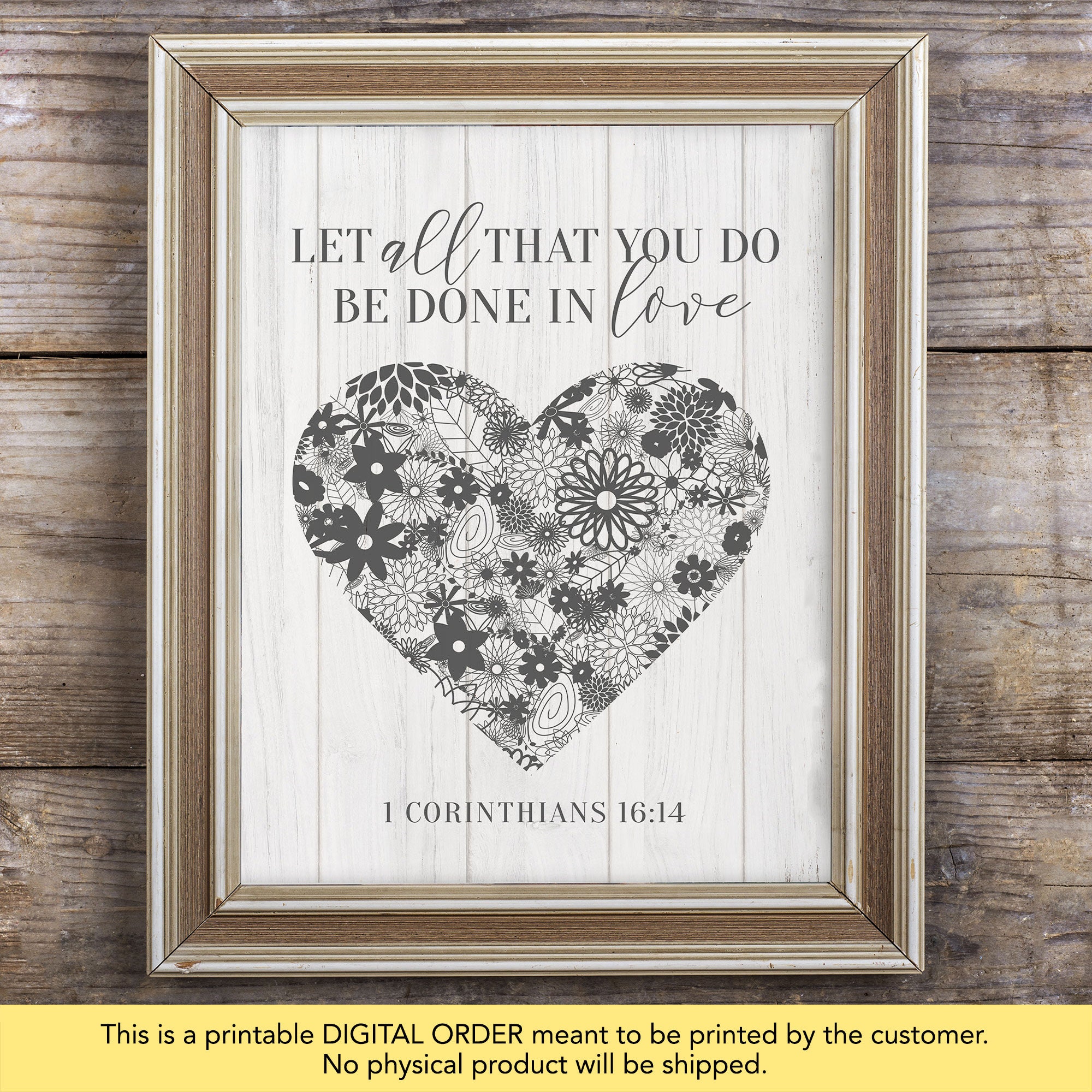 Bible Verse Printable Wall Art Let All That You Do Be Done in - Etsy