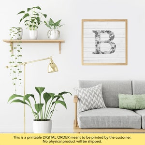 Letter B Wall Decor, Letter B, Letter B Print, Letter B Poster, Letter ...