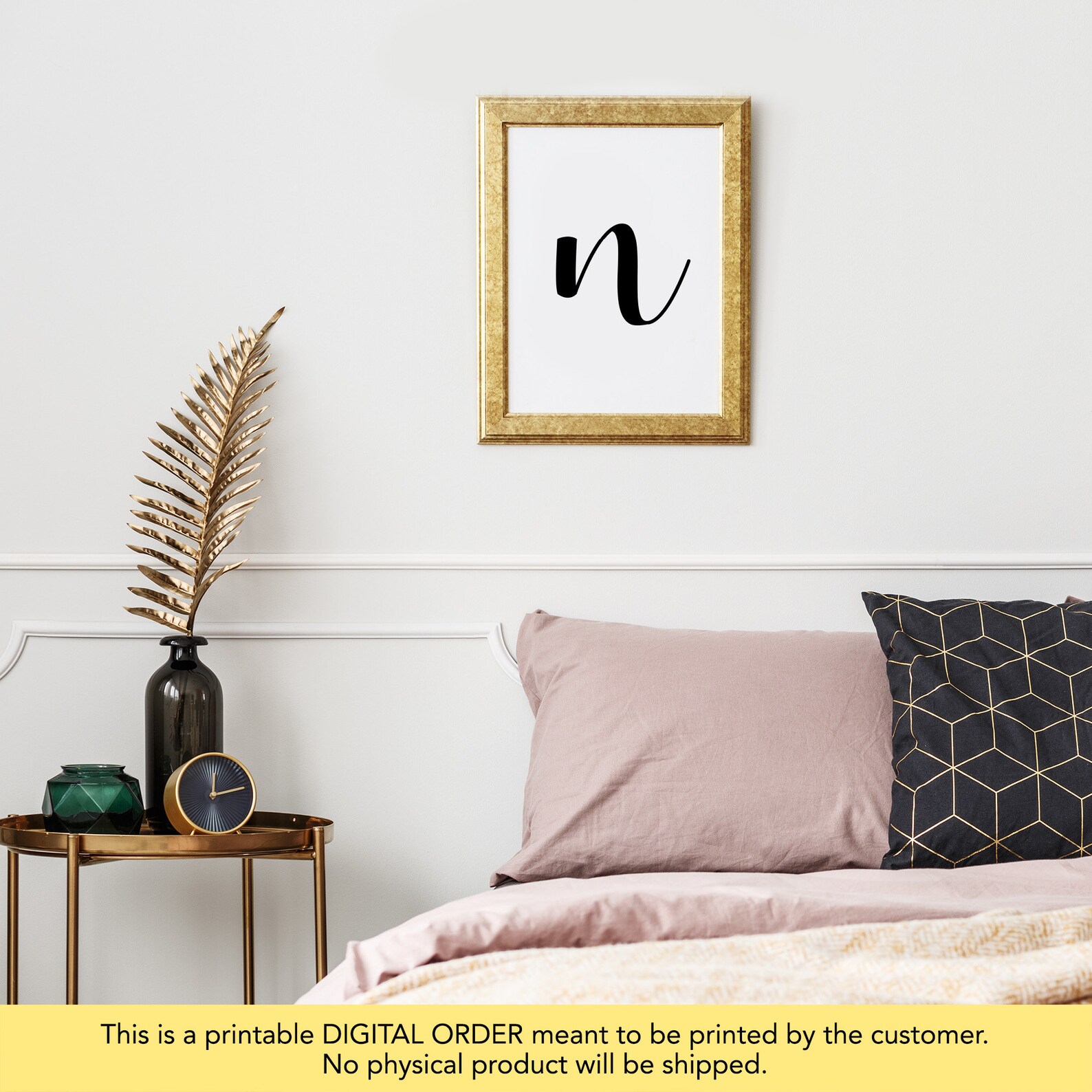 Letter N Wall Decor, Letter N Print, Printable Letter N, Letter N ...