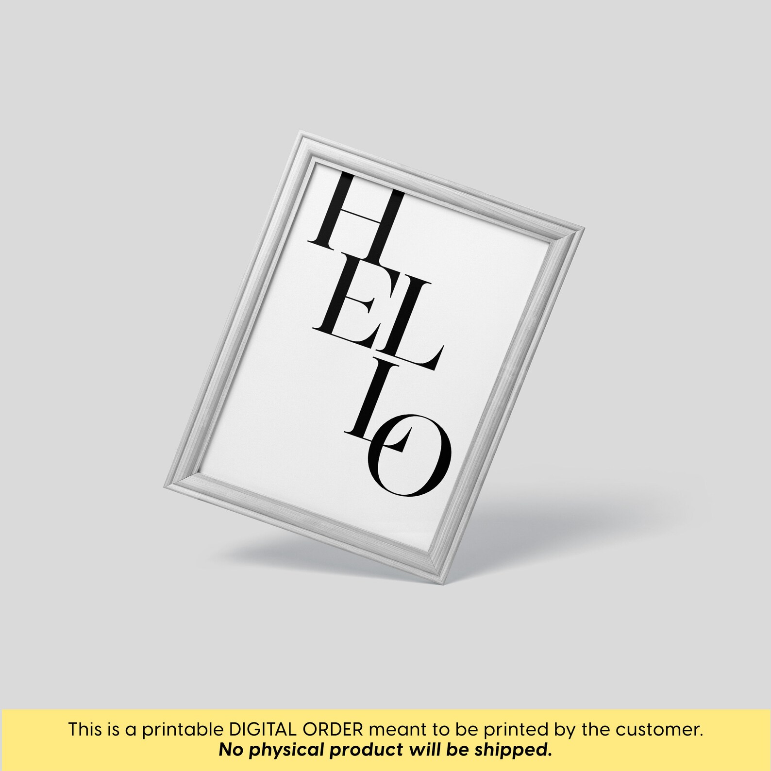 Hello Sign Hello Printable Hello Wall Art Hello Sign for - Etsy