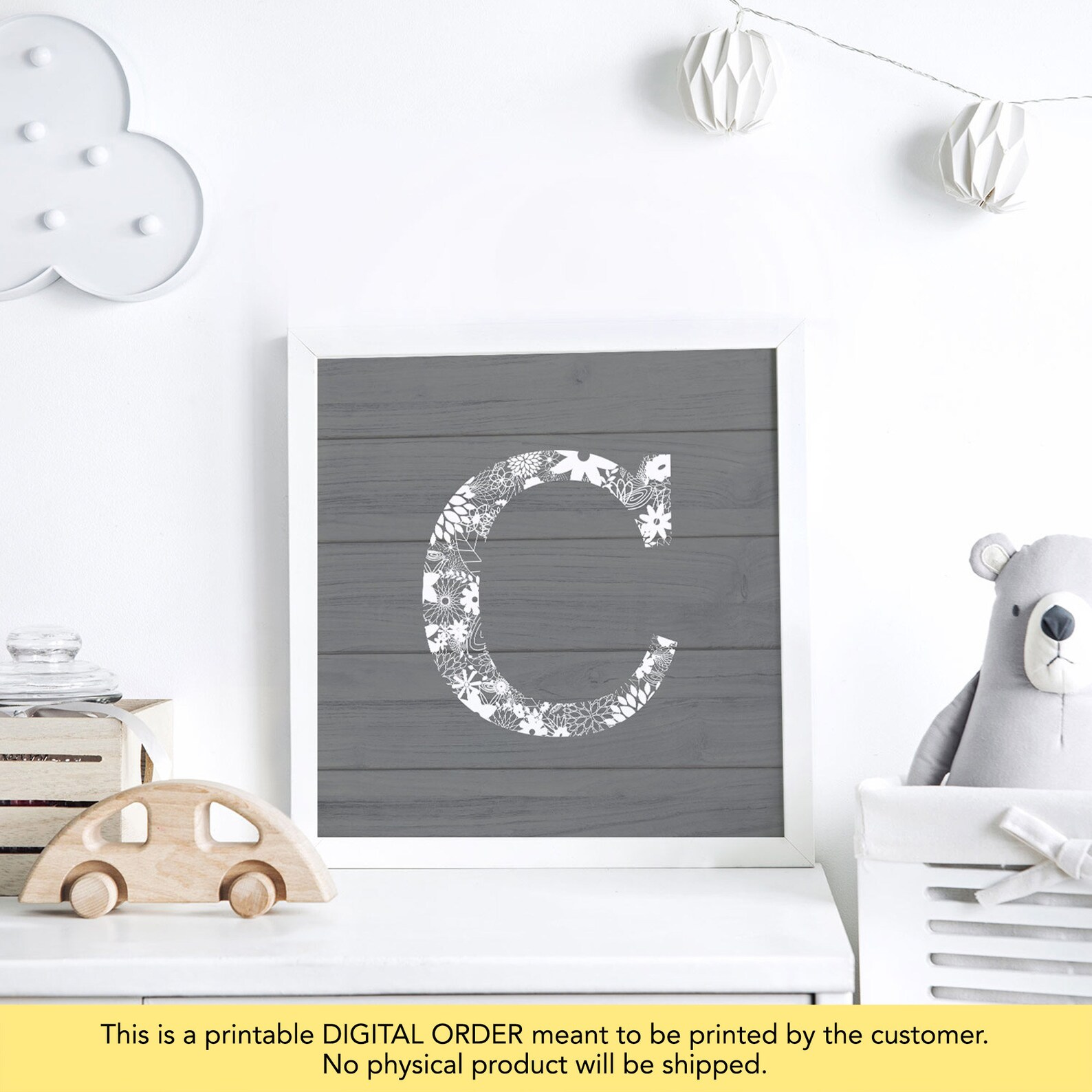 C Wall Decor Letter C Letter C Print Letter C Decor | Etsy