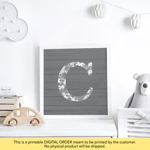 C Wall Decor, Letter C, Letter C Print, Letter C Decor, Printable ...