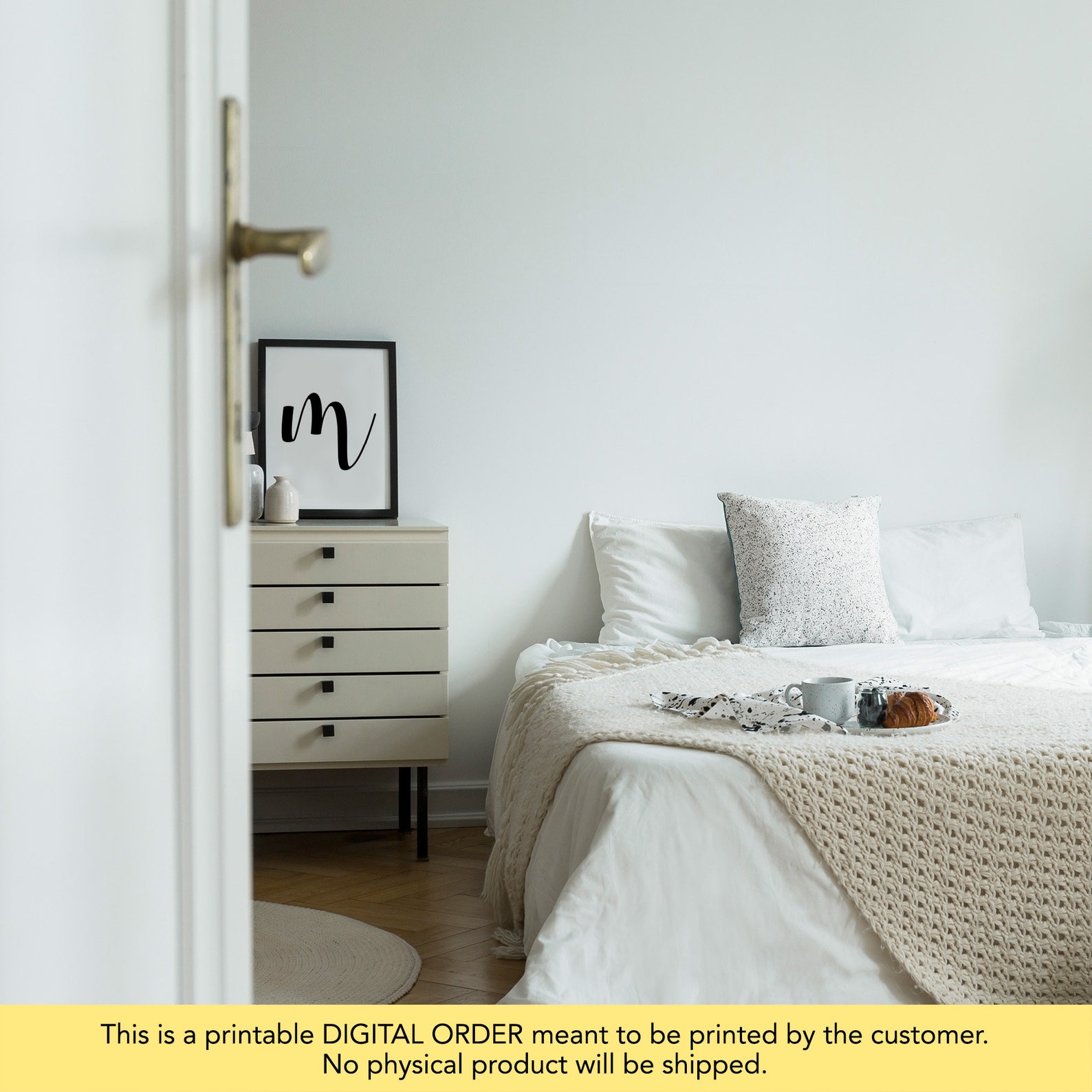 Letter M Wall Decor, Letter M Print, Initial Wall Decor, Letter M ...