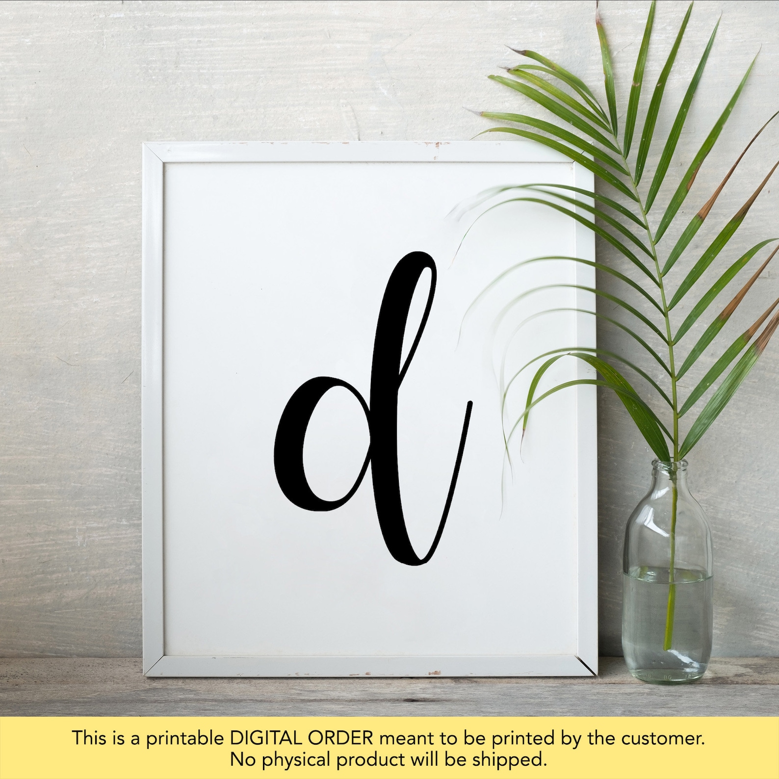 Printable Letter D Letter Wall Decor Printable Letter D | Etsy