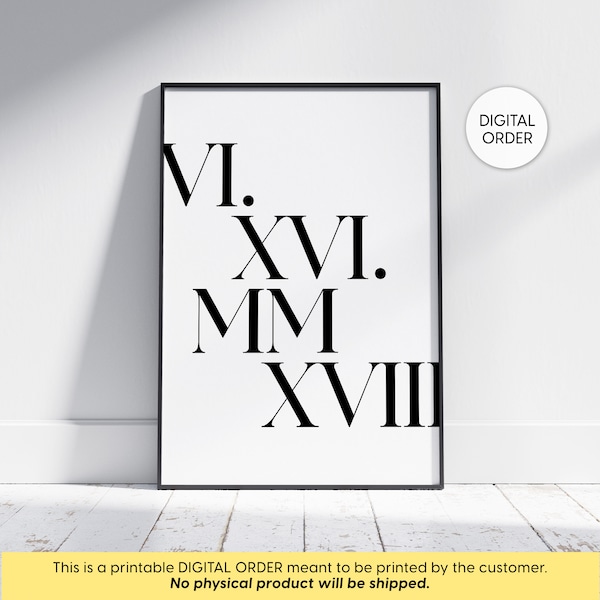 Roman Numerals Art - Etsy