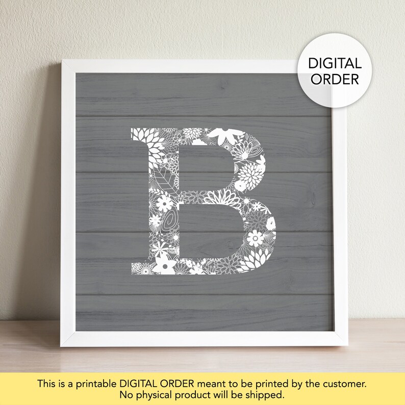 Letter B Wall Decor Letter B Letter B Print Letter B - Etsy