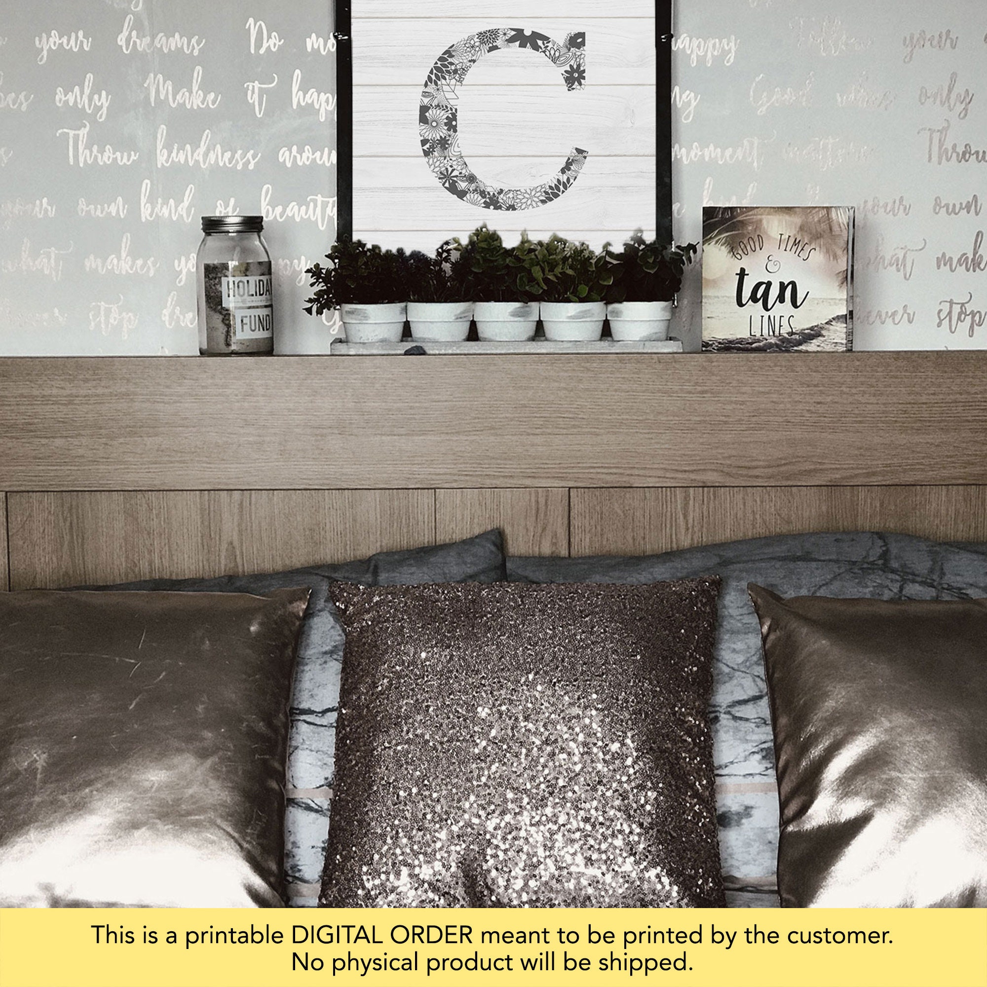 C Wall Decor Letter C Letter C Print Letter C Decor | Etsy