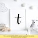 Letter T Wall Decor, Letter T Print, Printable Letter T, Letter T ...