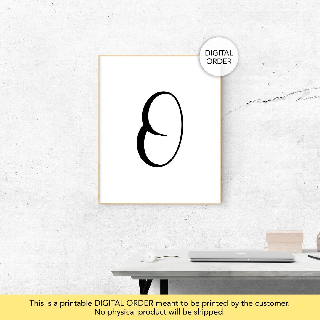 Letter O Print, Printable Letter O, Letter O Poster, Letter O Decor ...