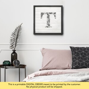 Wood Letter T, Printable Letter T, Rustic Letter T, Farmhouse Letter T ...