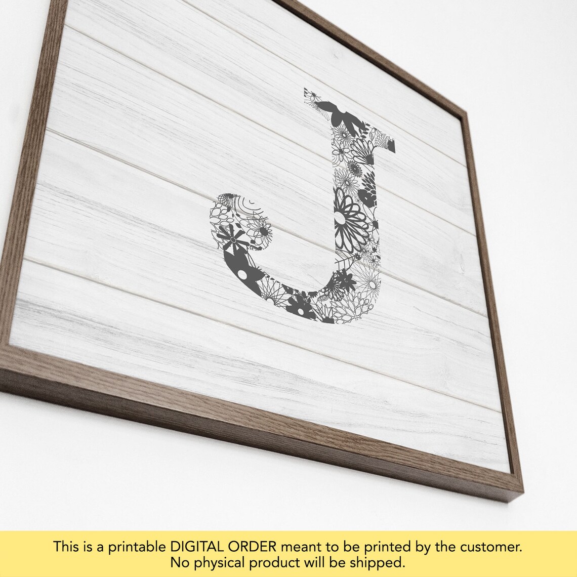 Letter J Wood Sign Printable Letter J Letter J Wall Art | Etsy