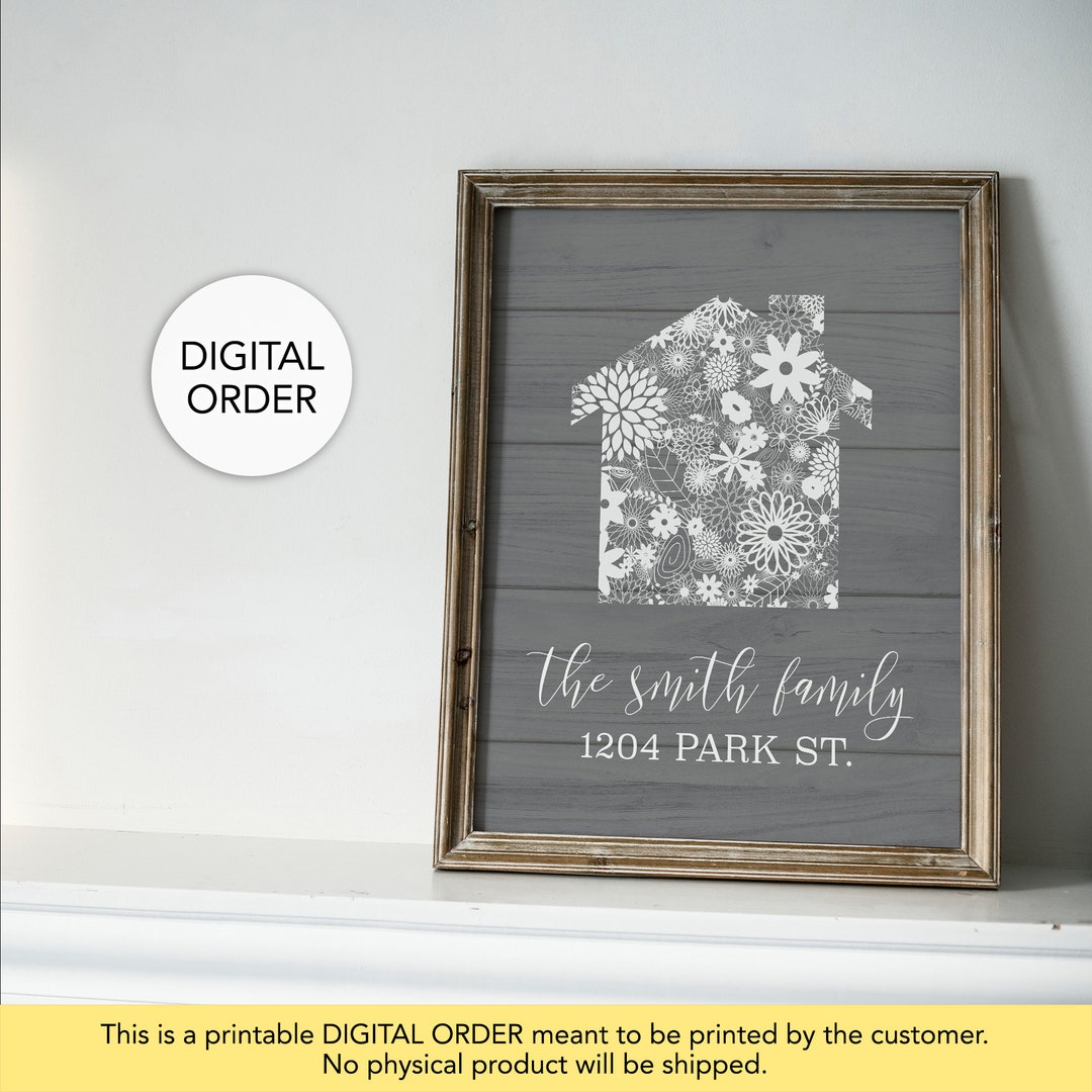 Our First Home Sign New House Printable New Home Address - Etsy