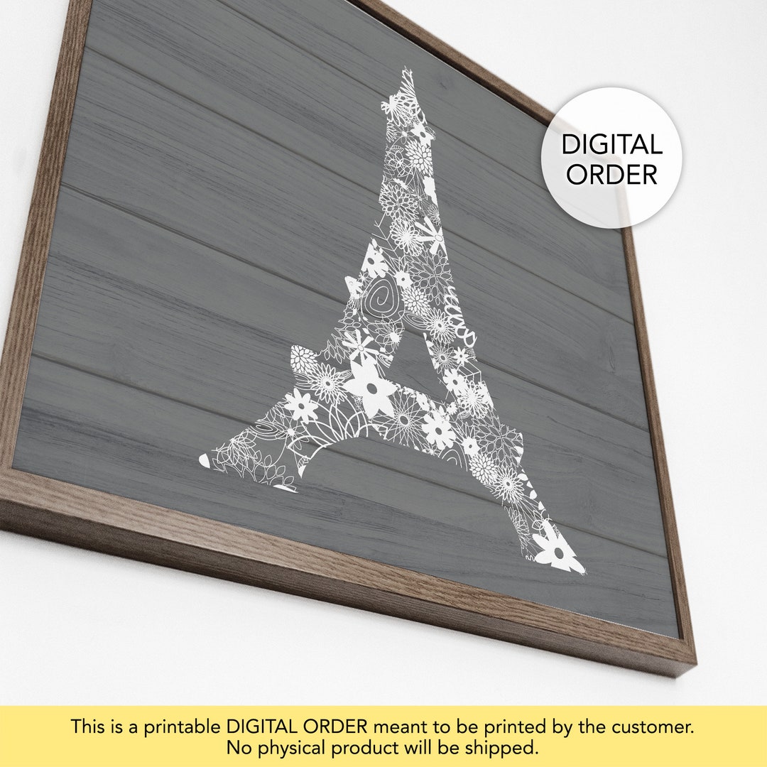 Eiffel Tower Printable, Eiffel Tower Wall Art, Paris Decor for Bedroom ...