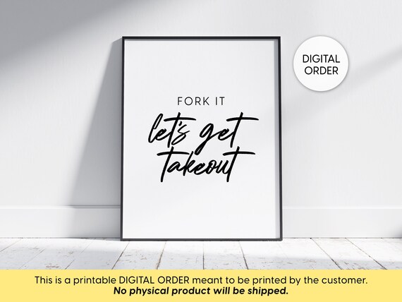 Fork It Wall Art Kitchen Printable Art Fork Art Funny - Etsy