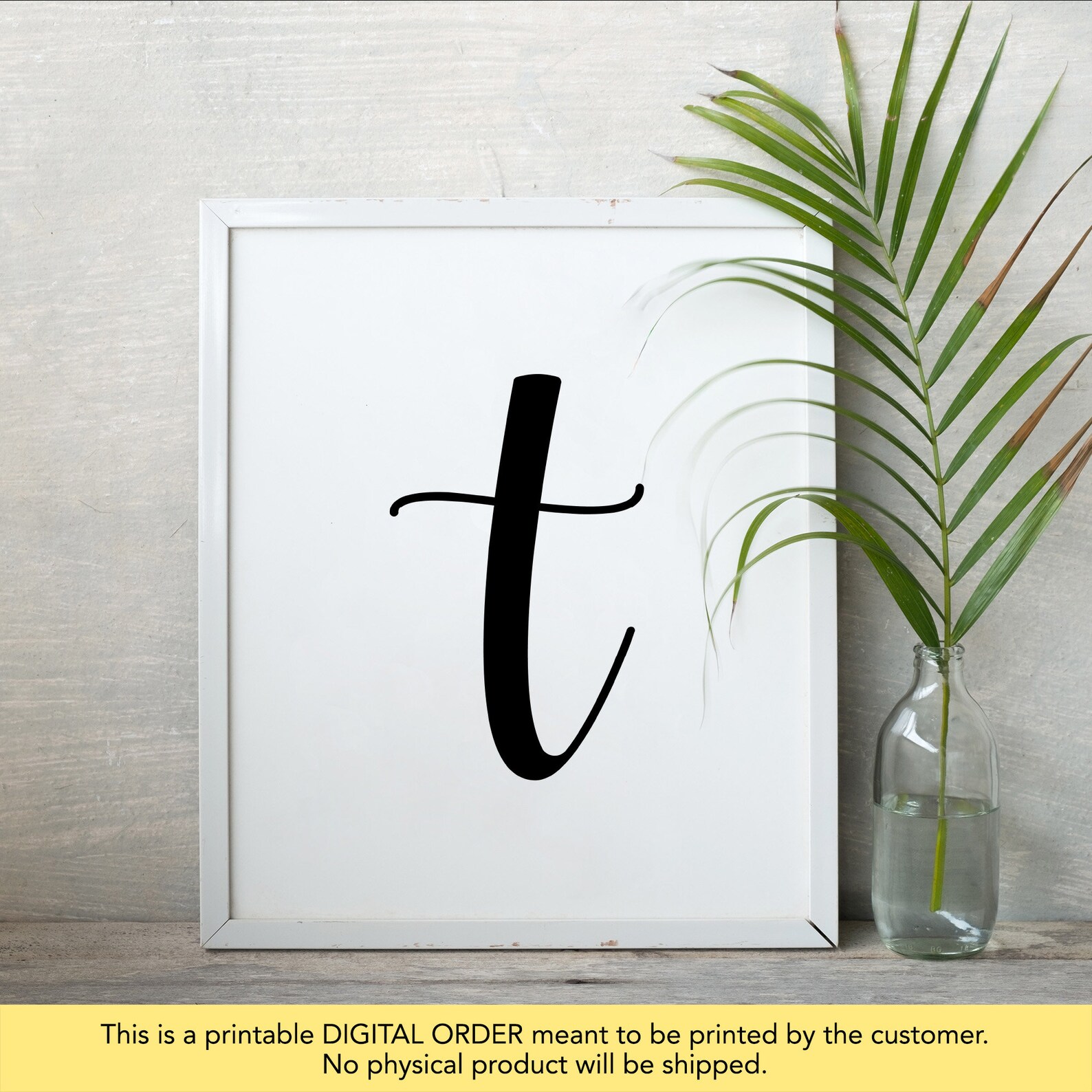 Letter T Wall Decor Letter T Print Printable Letter T | Etsy