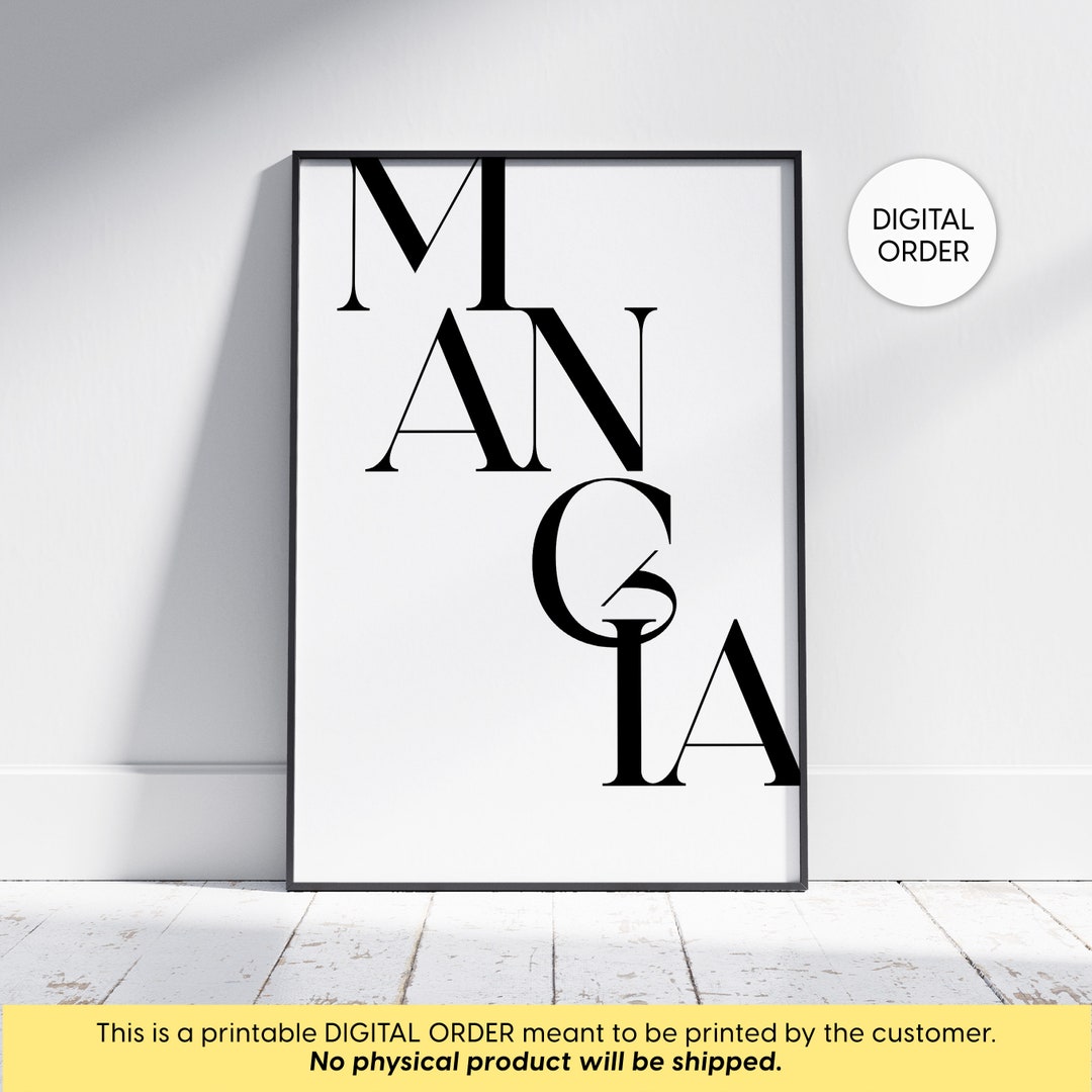 Mangia Sign, Mangia Printable, Italian Quote Poster, Italian Kitchen ...