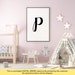 P Initial Print, Printable Letter P, P Wall Decor, Letter P Print ...