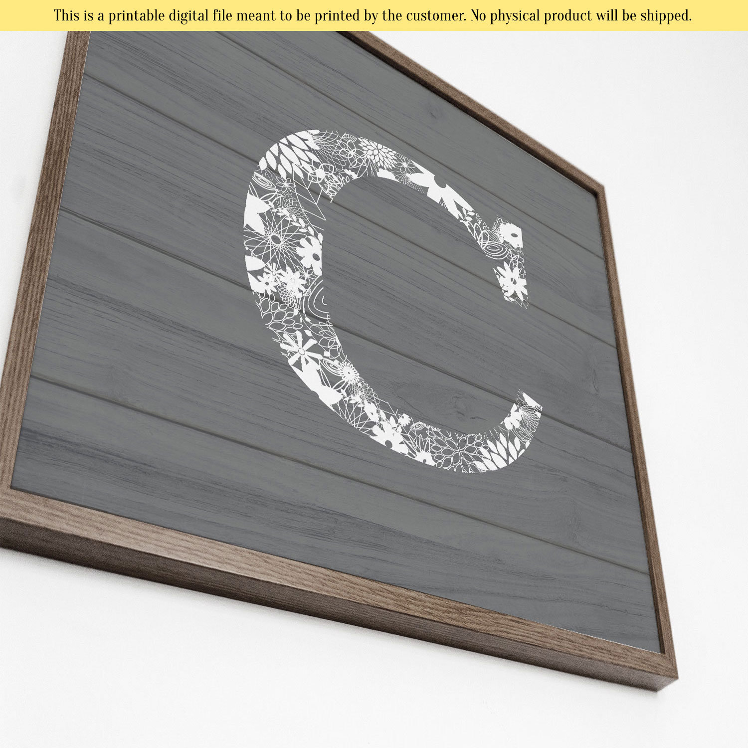 C Wall Decor Letter C Letter C Print Letter C Decor | Etsy