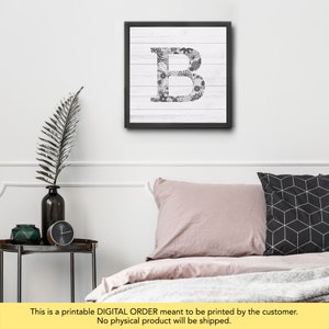 Letter B Wall Decor, Letter B, Letter B Print, Letter B Poster, Letter ...