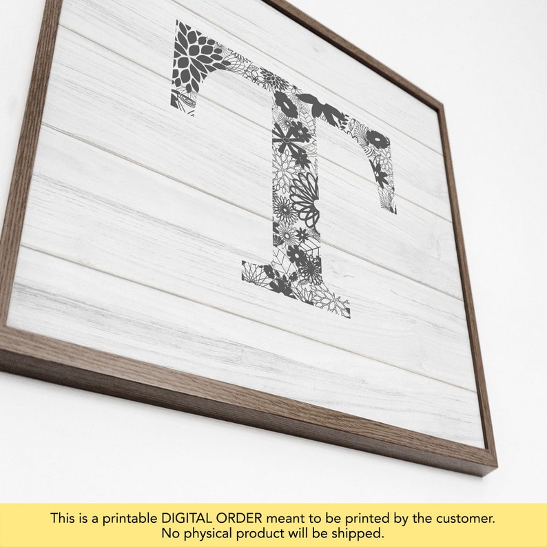 Wood Letter T Printable Letter T Rustic Letter T Farmhouse - Etsy