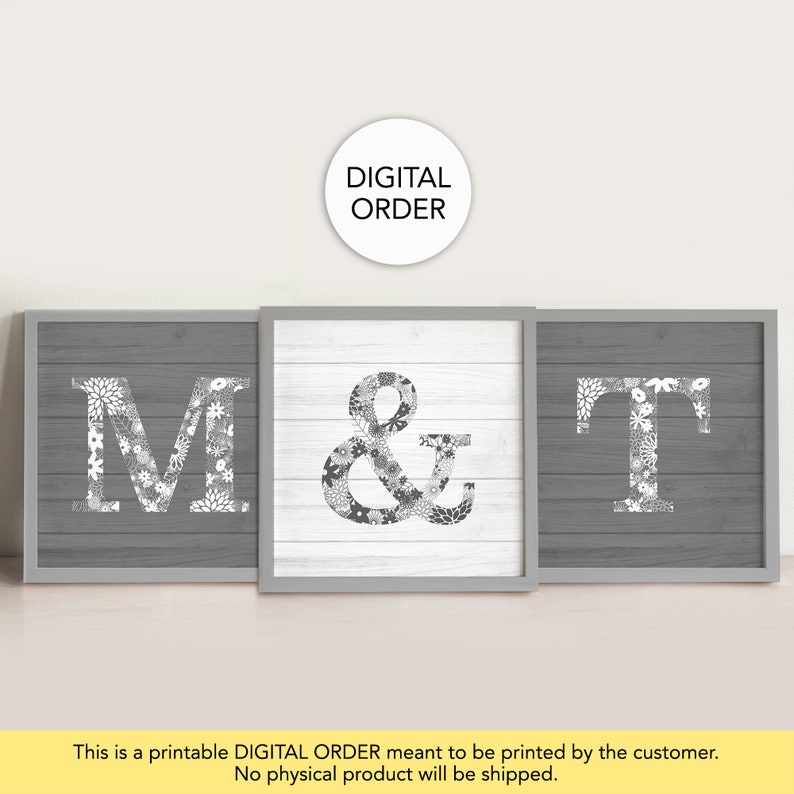 Initial Wall Decor Initial Sign Letters for Wall Decor | Etsy